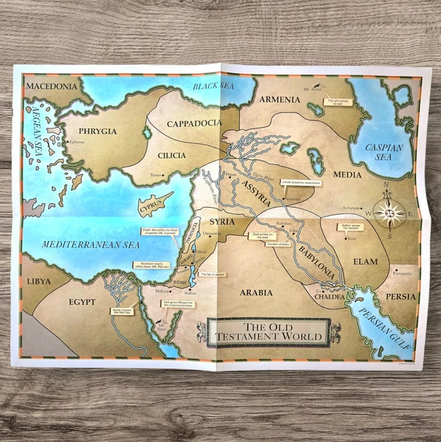 BIBLE MAPS & Charts of the Old Testament, Bible Study Sunday School ...