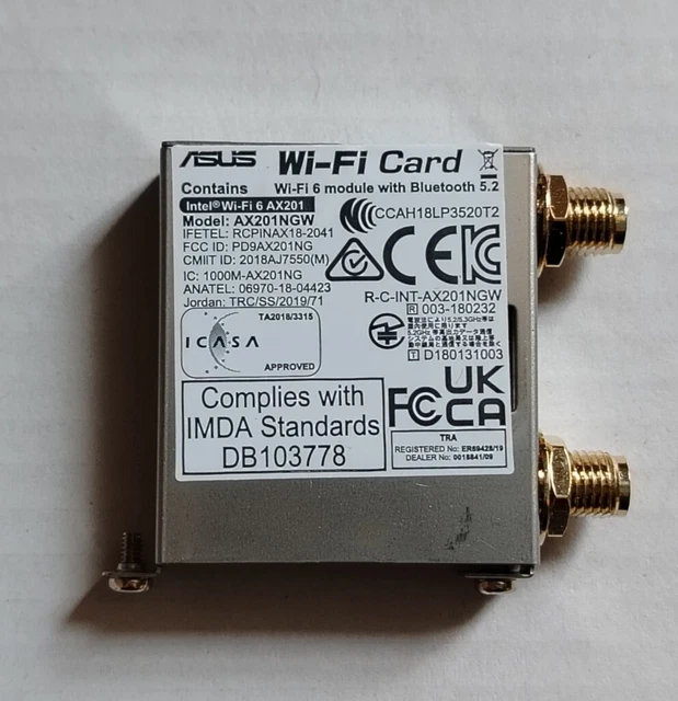 ASUS WIRELESS MODULE Intel AX201 WiFi 6 M.2 Bluetooth #2 £16.99 ...
