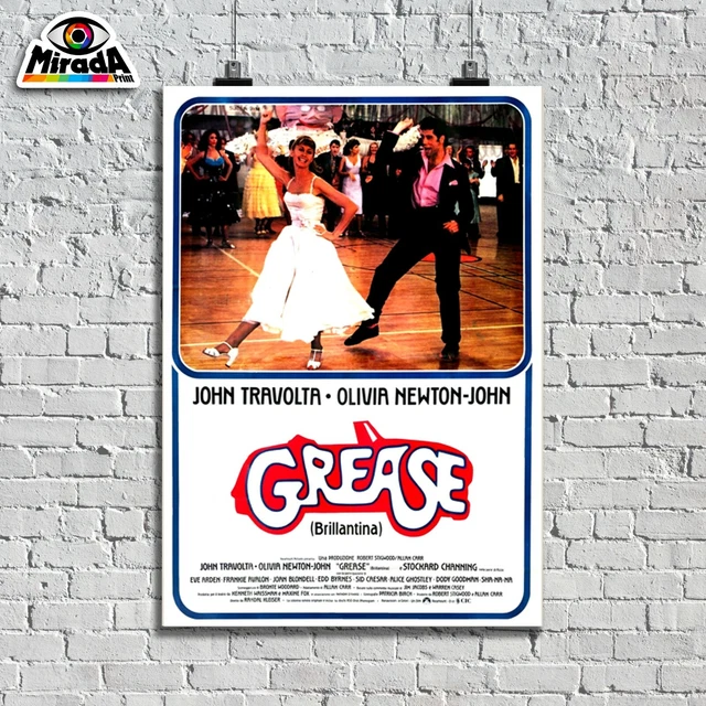 POSTER LOCANDINA GREASE Olivia Newton John John Travolta Ballo Film ...