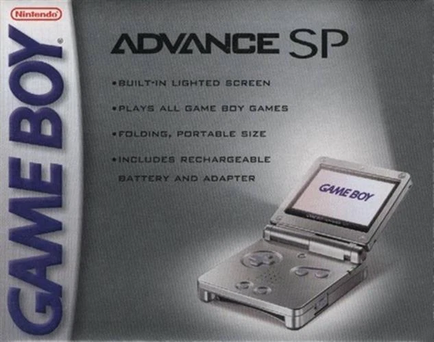 NINTENDO GAME BOY Advance SP Video Game Console Silver Boxed + Games ...