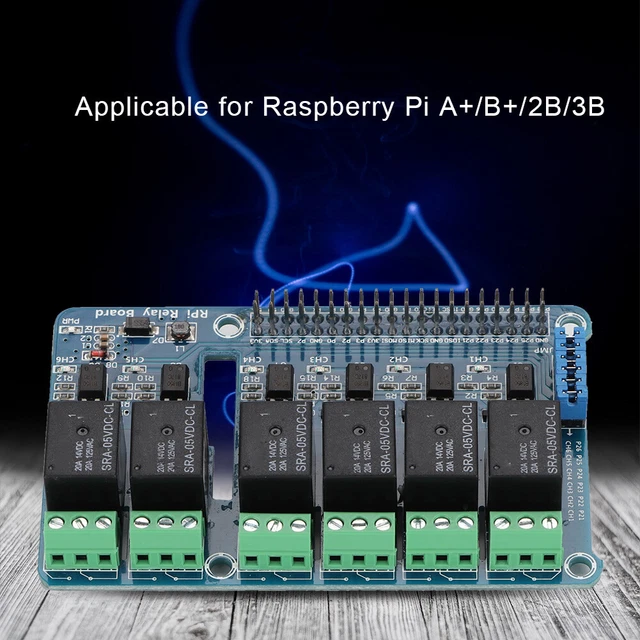 6-CHANNEL RPI RELAY Module Expansion Board For Raspberry Pi A+/B+/2B/3B ...