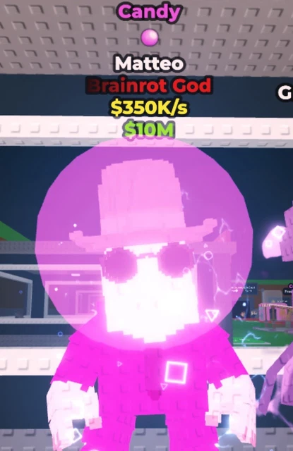 STEAL A BRAINROT Candy Bubblegum Matteo Admin Brainrot God (350k/s) £3. ...