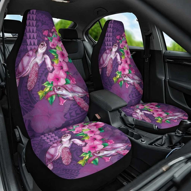 VANUATU NAKAMAL AND Plumeria Flowers Car Seat Cover Polynesian Pattern ...