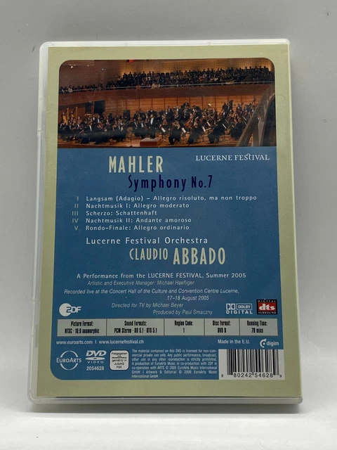 MAHLER: SYMPHONY NO 7 (Abbado, 2005) Used DVD $9.99 - PicClick CA