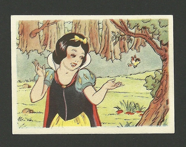 SNOW WHITE AND the Seven Dwarfs Vintage 1940 Belgium Walt Disney Card ...