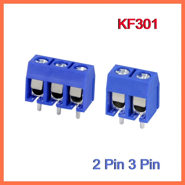 PCB TERMINAL BLOCK Screw Connector 5.08mm Pitch 2 Pin 3 Pin KF301-2P 3P ...