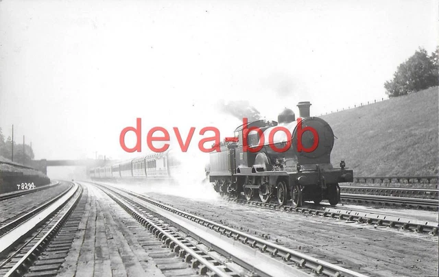 RAILWAY PHOTO LNWR Precursor 300 Emerald Bushey Troughs 4-4-0 Loco LMS ...