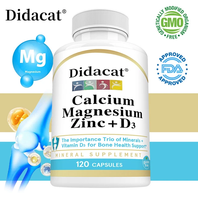 CALCIUM PILLS - Calcium Magnesium Zinc and Vitamin D 120 High Strength ...