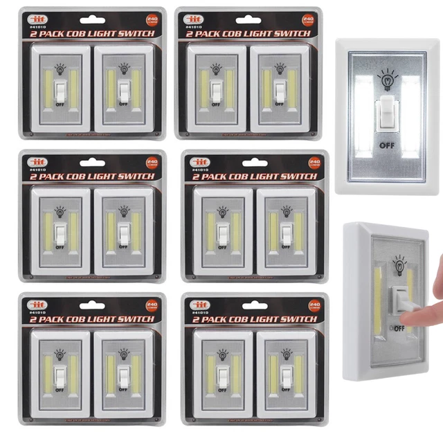 12 COB LED Wall Light Cordless Wireless Closet Self Adhesive 240 Lumen ...