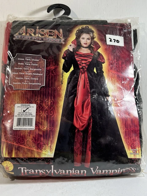 COUNTESS TRANSYLVANIA VAMPIRE Gothic Dress Halloween Deluxe Adult ...