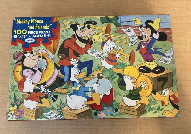 VINTAGE JAYMAR MICKEY Mouse And Friends CONCERT 100 Piece Puzzle New vintage-jaymar-mickey-mouse-and-friends-concert-100-piece-puzzle-new