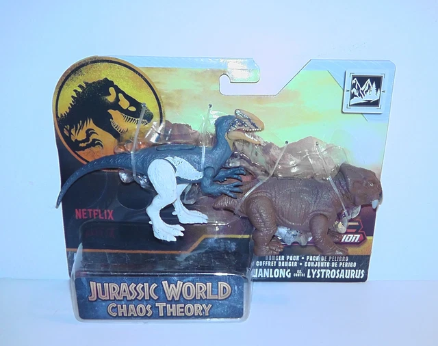JURASSIC WORLD CHAOS Theory Guanlong vs. Lystrosaurus Danger Pack Epic ...