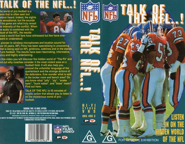 TALK OF THE NFL! - LISTEN IN! - VHS - NEW - PAL - Original Oz sell-thru ...