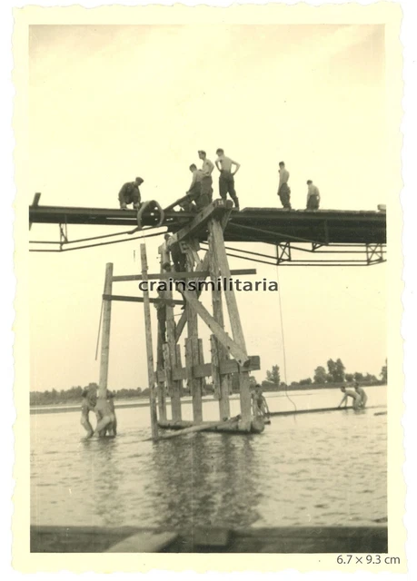ORIG. FOTO BRÜCKENBAU an Weichsel Brücke b. WARSCHAU Gora Kalwaria ...