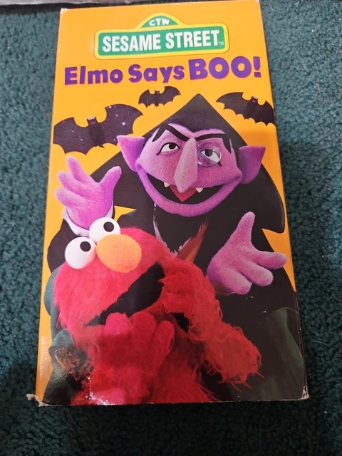 SESAME STREET: ELMO Says BOO! VHS Tape 1999 Halloween Spooky Cartoon ...