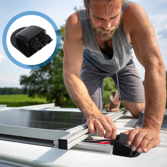 WATERPROOF CABLE PASS Through Solar Connector Dual Entry Box Double ...