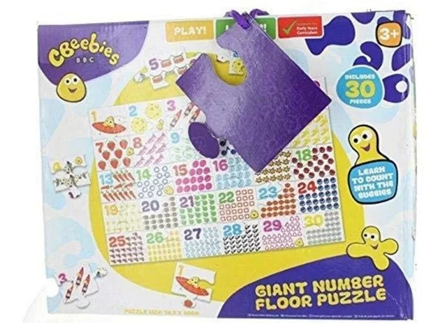 CBEEBIES GIANT NUMBERS Educational Floor Jigsaw Puzzle Kids 3+ New £10. ...