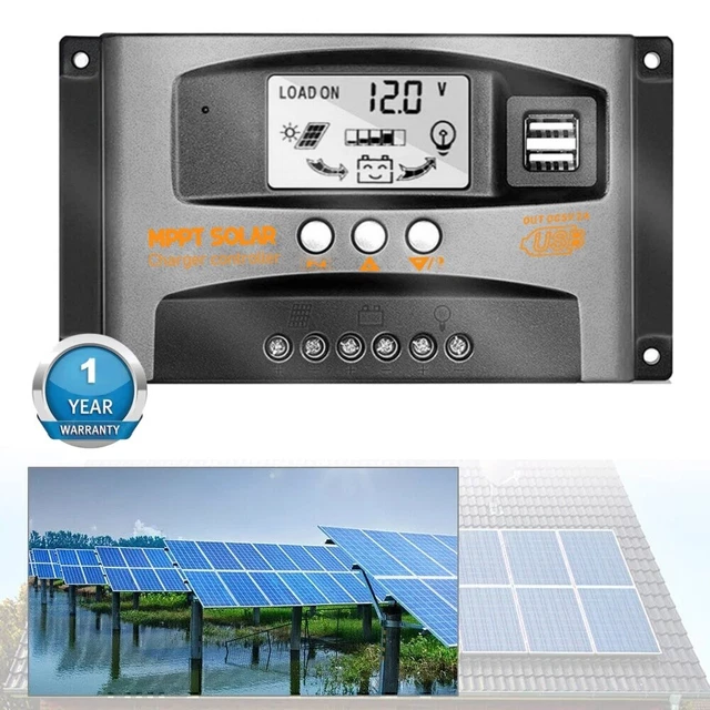 MPPT 40A SOLAR Panel Regulator Battery Charge Controller 12V/24V For ...