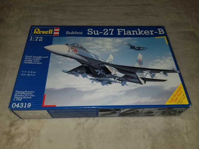 REVELL 1/72 SCALE Sukhoi SU-27 Flanker-B Soviet Fighter Model Kit Fully ...