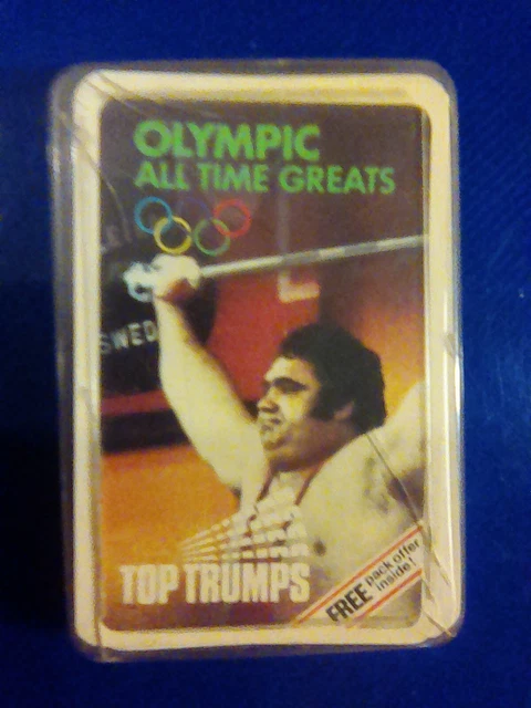 VINTAGE TOP TRUMPS RARE DUBREQ OLYMPIC ALL TIME GREATS(small size ...