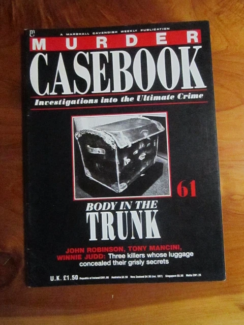 MAGAZINE MURDER CASEBOOK Body In The Trunk No. 61 Great ** Must See EUR ...