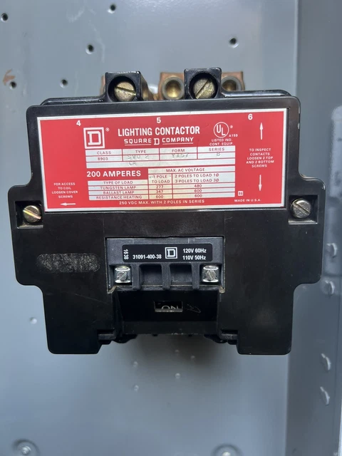 SQUARE D LIGHTING Contactor 8903 2 Pole $150.00 - PicClick CA