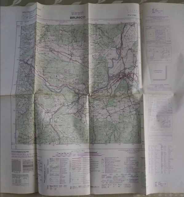 VECCHIA MAPPA CARTINA Militare Brunico £8.67 - PicClick UK