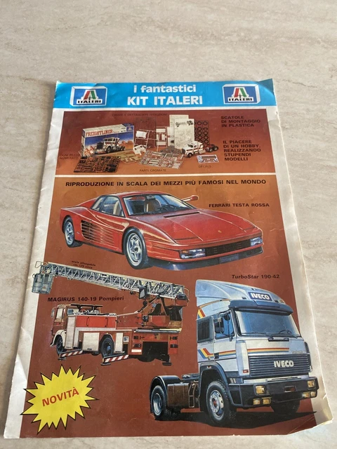 RARISSIMO CATALOGO BROCHURE kit montaggio modellismo Italeri da ...