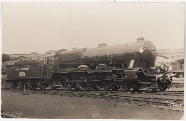 SOUTHERN RAILWAY - Locomotive #859 "LORD HOOD" - c1920s era real photo ...