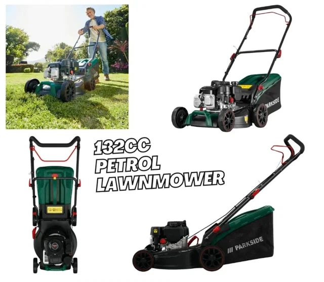 PARKSIDE PETROL LAWNMOWER OHV 4-Stroke Powerful Engine Smooth-Running ...