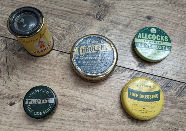 COLLECTION OF VINTAGE Fishing TIns Including Hardys, Allcocks, Milwards ...