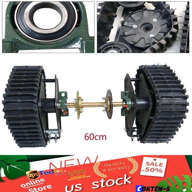 1 PAIR ATV Go Kart UTV Buggy Quad Rear Wheel Snow Rubber Sand Tracks ...