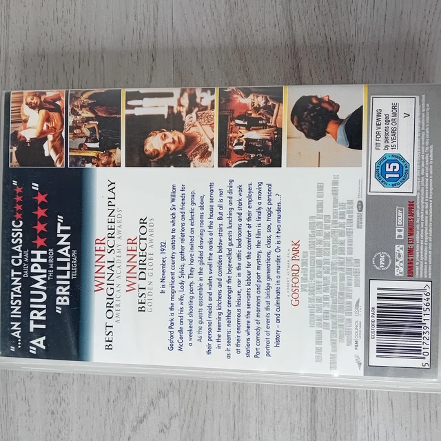 GOSFORD PARK BIG Box Vhs Tape - Rare Retro Movie Series £14.00 ...