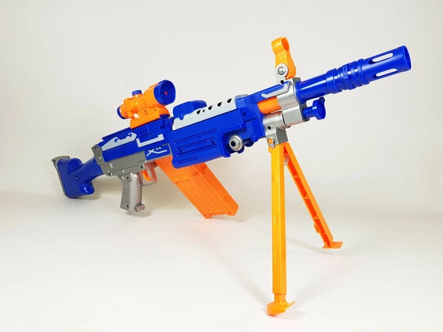 NERF BULLET SOFT Foam Dart Toy Gun KIDS ARMY TOY LASER SITE Fully Auto ...
