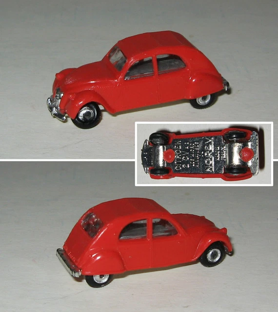 CITROEN 2CV AZ RED,NOREV 1:86,HO,MICRO MINIATURES #6,VINTAGE 60s,GARAGE ...