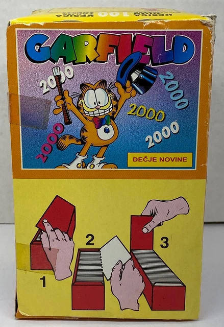 1996 GARFIELD 2000 Album Sticker Card Box 100 Packs Sealed Dečje Novine ...