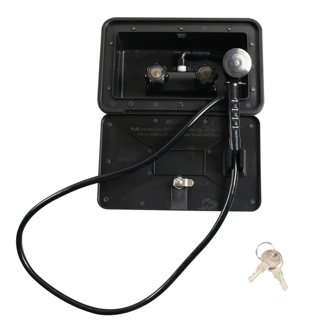 EXTERNAL CARAVAN RV Shower Box Kit Exterior Faucet For Camper Trailer ...