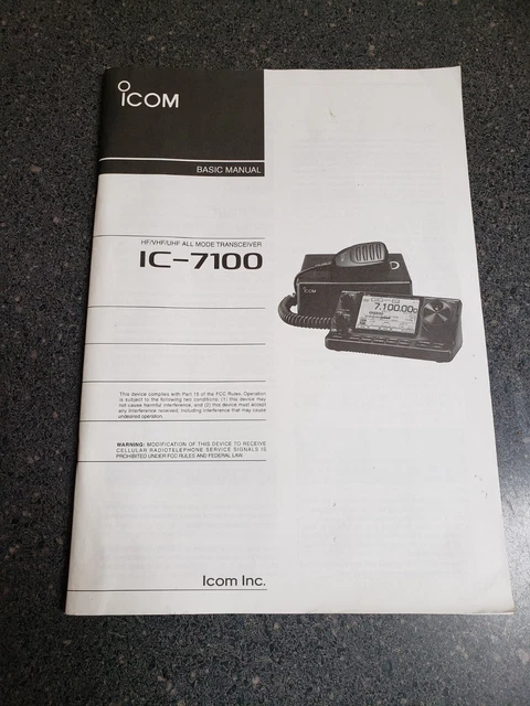ICOM IC-7100 Service & Instruction Manuals $32.00 - PicClick