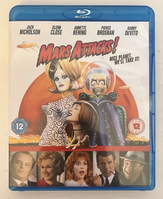 MARS ATTACKS! BLU-RAY, 2010 Tim Burton Jack Nicholson Glenn Close ...