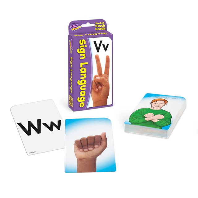 SIGN LANGUAGE FLASH Cards - ASL - Classroom & Home Use - Teach Basic ...