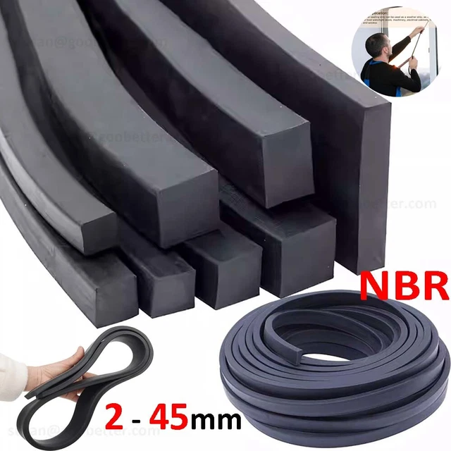 NITRILE RUBBER NBR Solid Square Cord Gasket Oil Seal 2Mm To 45Mm Cross ...