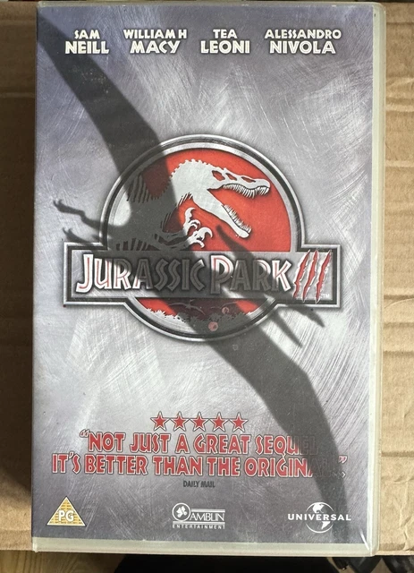 JURASSIC PARK III 3 VHS - Ex Rental Big Box UK Video Cassette £6.11 ...