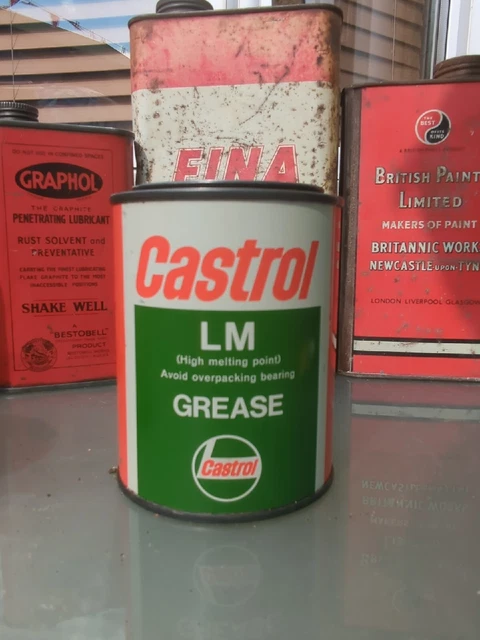 VINTAGE CASTROL LM Grease Tin Oil Petrol Can £20.00 - PicClick UK