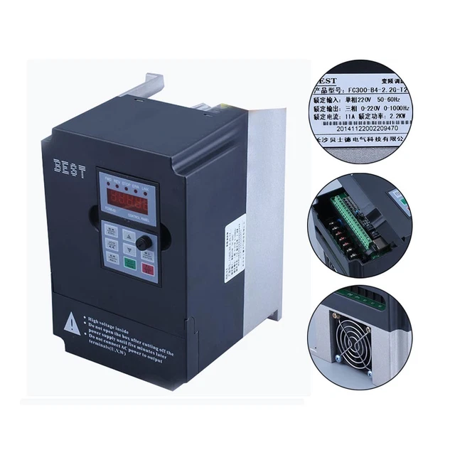 2.2KW 220V 11A Single Phase Variable Speed Motor Drive Speed Frequency ...