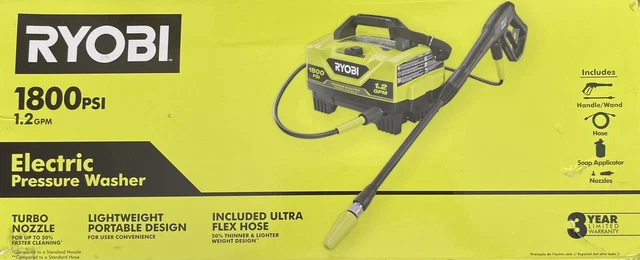 RYOBI 1800 PSI Electric Pressure Washer -(RY141802) Yellow/Black $55.00 ...