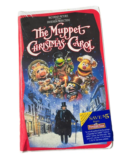 THE MUPPET CHRISTMAS Carol Walt Disney VHS Video Tape Movie Clamshell ...