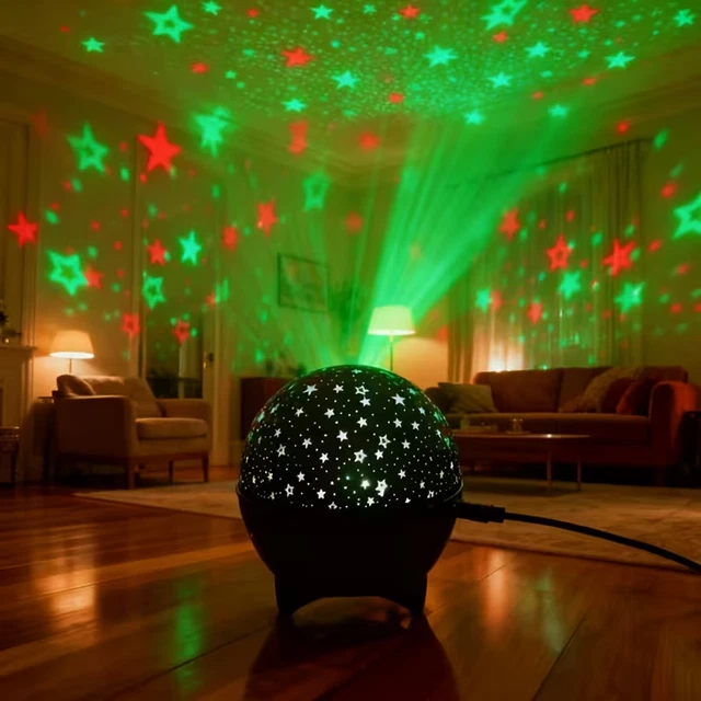 STAR MOON LED Projector Light] 1pc Star Moon LED Projector Light ...