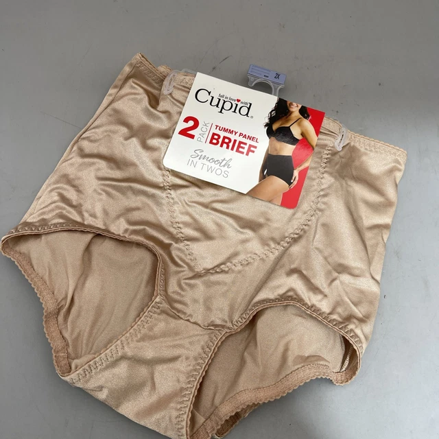 2 PACK CUPID Light Control Shapewear Brief with Tummy Panel Size 2X ...