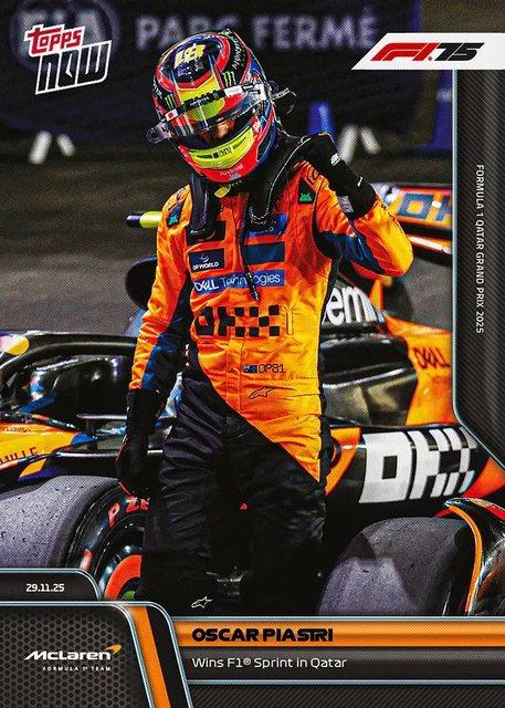 TOPPS NOW FORMULA 1 2025 - Card 082 - Oscar Piastri - McLaren EUR 6,99 ...