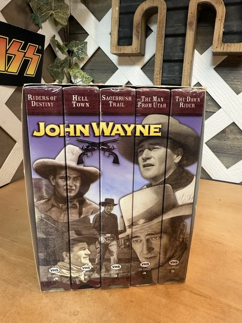 JOHN WAYNE COLLECTOR 5 Series Pack 1997 VHS Tapes 4 Sealed/1 Open $13. ...